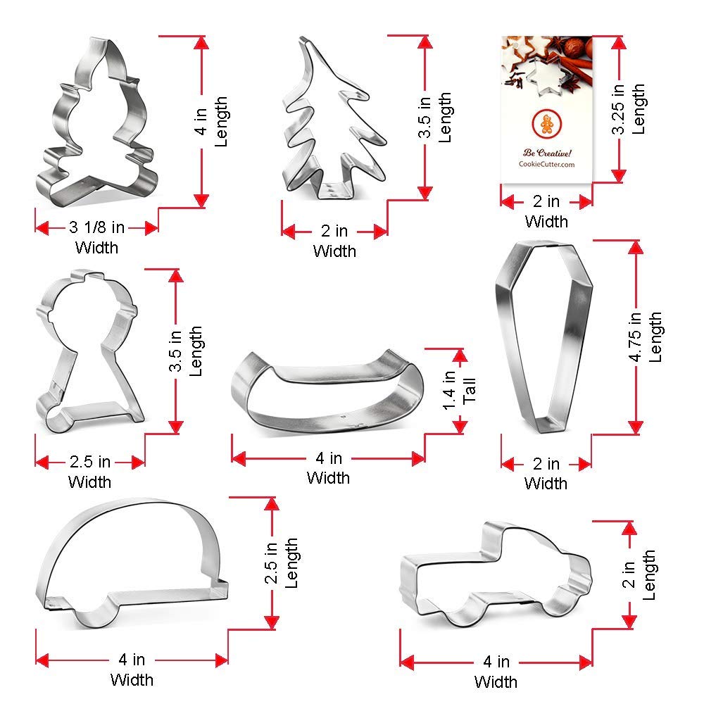 Welcome To Our Campsite Cookie Cutter 7 Pc Set HS0421- Foose Cookie Cutters - USA Tin Plated Steel