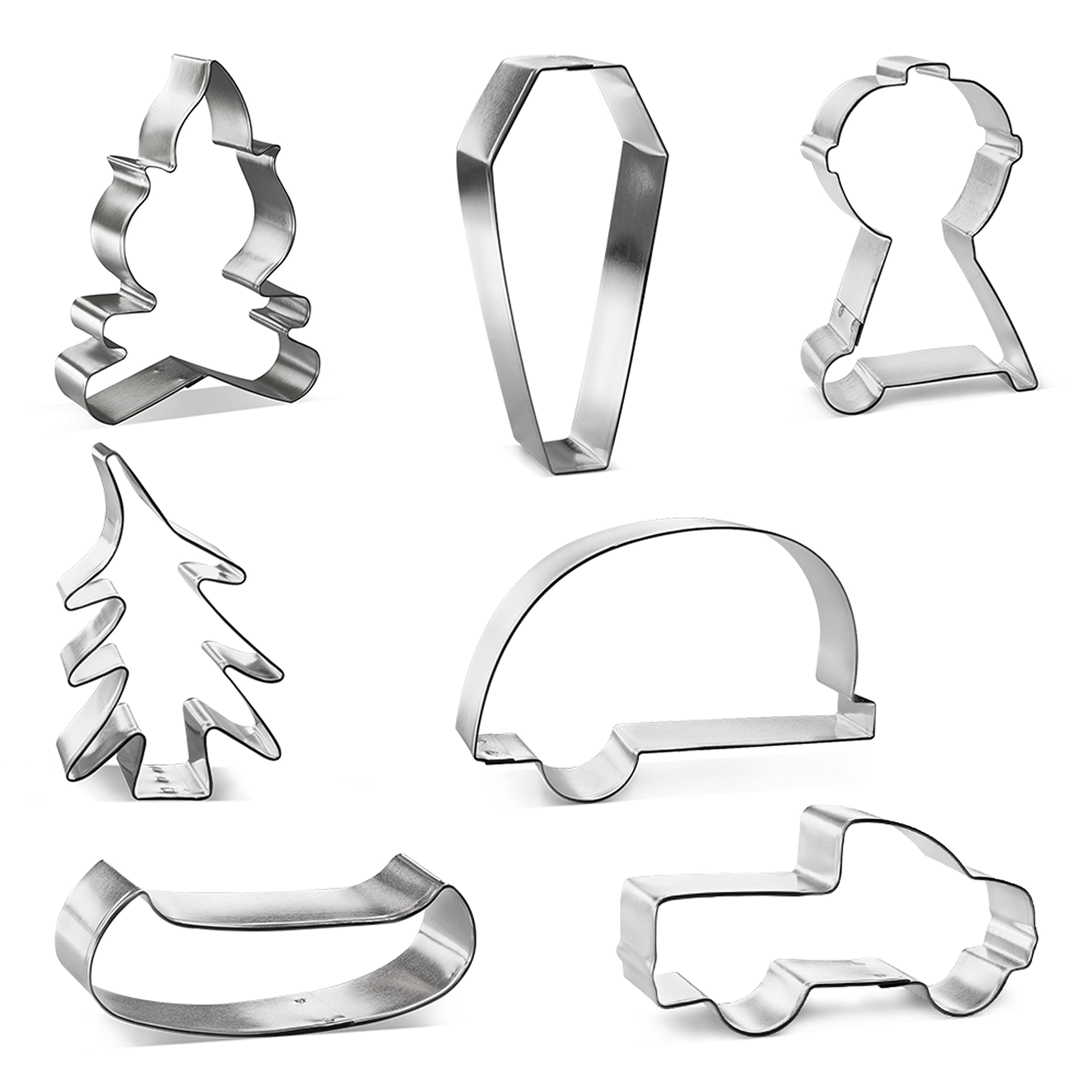 Welcome To Our Campsite Cookie Cutter 7 Pc Set HS0421- Foose Cookie Cutters - USA Tin Plated Steel