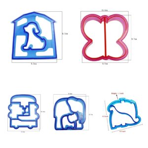 Bluelans Sandwich Cutter for Kids, Sandwich Shape Bread Cutter, DIY Sandwich Cutters Mold, Uncrustables Sandwich Bread Pancake Maker Cookie Cutter for Kids Children Boys Girls Lunchbox Bento Box Butt