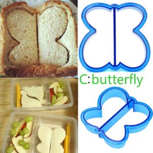 Bluelans Sandwich Cutter for Kids, Sandwich Shape Bread Cutter, DIY Sandwich Cutters Mold, Uncrustables Sandwich Bread Pancake Maker Cookie Cutter for Kids Children Boys Girls Lunchbox Bento Box Butt