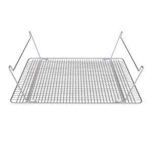 Hamilton Housewares Stackable Stainless Steel Wire Half Sheet Cooling Rack(12"x17") - with Collapsible Folding Legs - For Baking, Cooking, & Grilling - Perfect for Cookies, Muffins, Bread & More