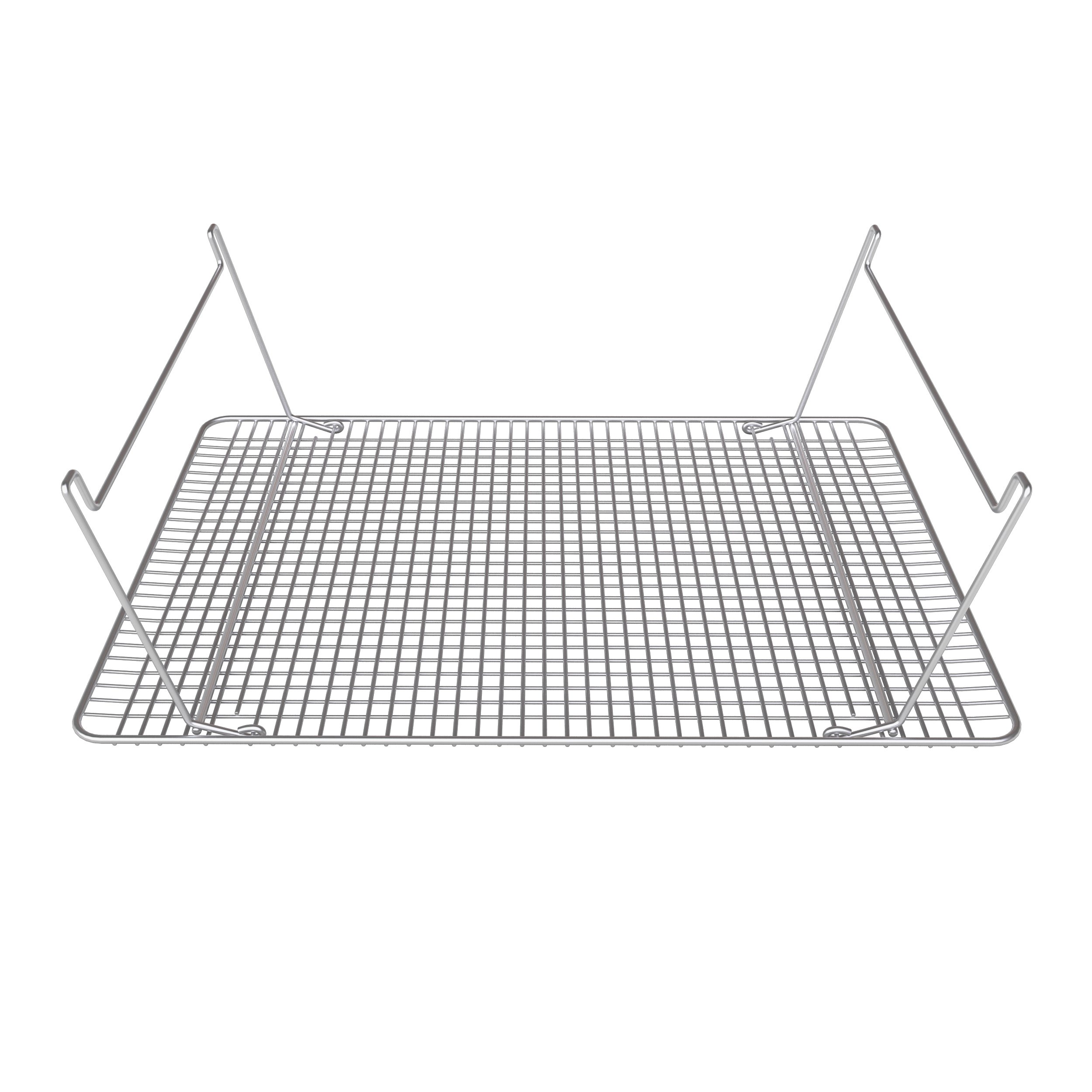 Hamilton Housewares Stackable Stainless Steel Wire Half Sheet Cooling Rack(12"x17") - with Collapsible Folding Legs - For Baking, Cooking, & Grilling - Perfect for Cookies, Muffins, Bread & More