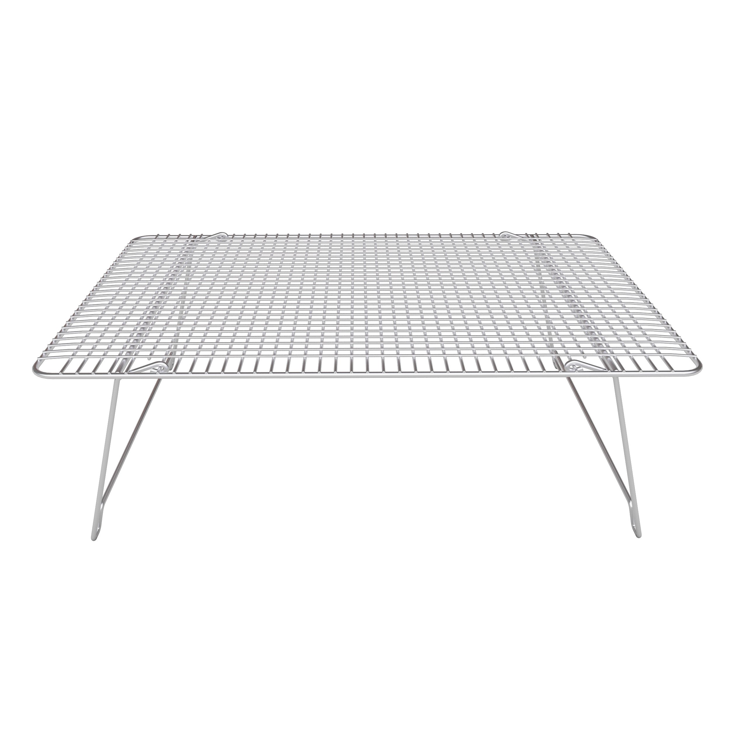 Hamilton Housewares Stackable Stainless Steel Wire Half Sheet Cooling Rack(12"x17") - with Collapsible Folding Legs - For Baking, Cooking, & Grilling - Perfect for Cookies, Muffins, Bread & More