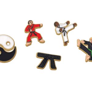 Fox Run Brands Cookie Cutters, Set of 5, Karate, Metallic