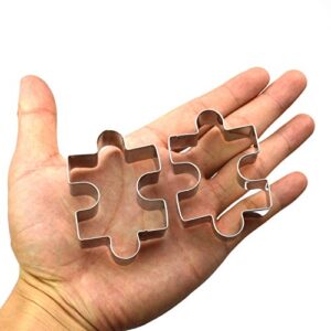 GXHUANG Game Puzzles Cookie Cutter Set - 2Pieces - Stainless Steel