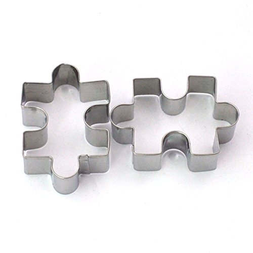 GXHUANG Game Puzzles Cookie Cutter Set - 2Pieces - Stainless Steel