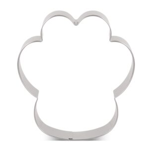 LILIAO Dog Paw Cookie Cutter for Homemade Dog Biscuit Treats - 3.4 x 3.5 inches - Stainless Steel