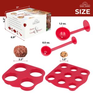 Create Perfectly Sized, Delicious Mini Hamburgers & Cookies with Chef Zarmi's Easy-to-Use Shaper & Press Kit!