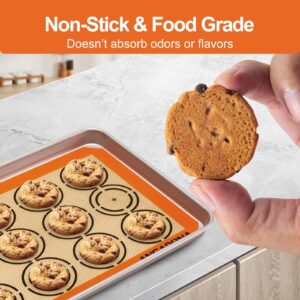 Silicone Baking Mat Set, Easy Clean and No stick Food Grade Resuable Baking mats.