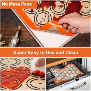 Silicone Baking Mat Set, Easy Clean and No stick Food Grade Resuable Baking mats.