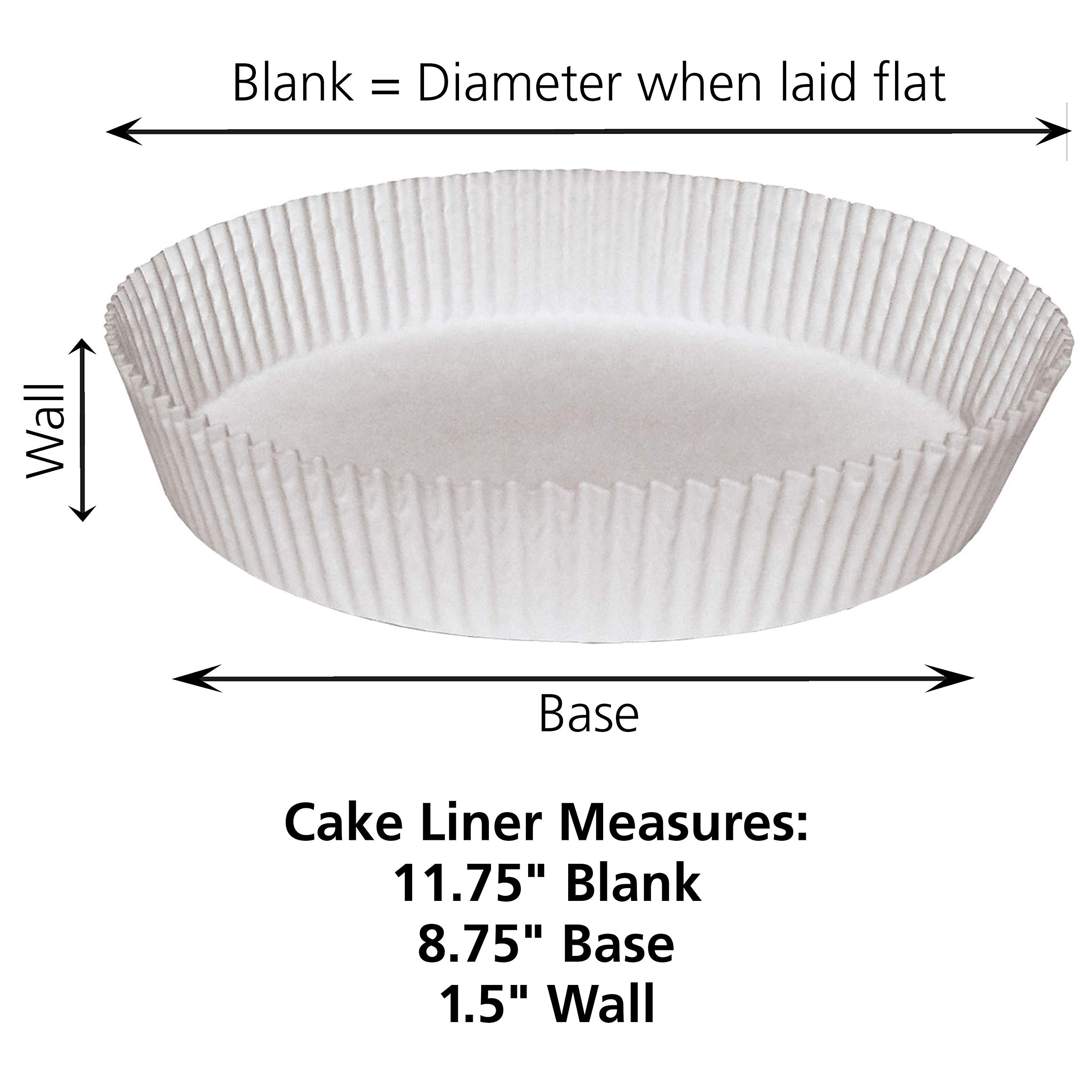 Hoffmaster BL9FCL Waxed, Fluted Round Cake/Tart Liner, 11-3/4" Diameter x 1-1/2" Height, White (4 Packs of 250)