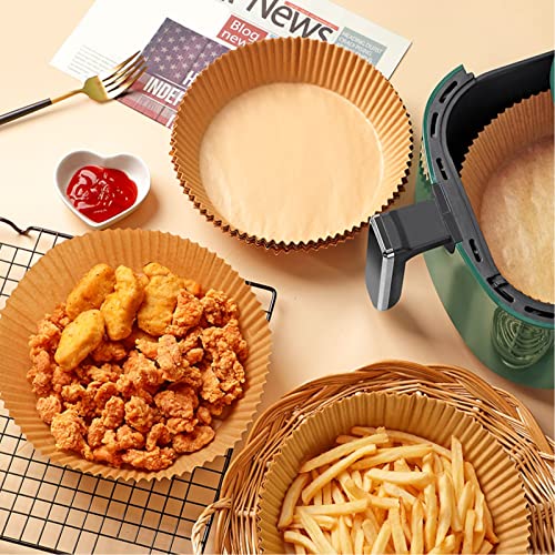 50pcs Air Fryer Disposable,Food Grade Parchment Paper, Water-proof, Oil-proof, Non-stick Disposable Paper Liners, Perfect for Air Fryer, Oven and Microwave