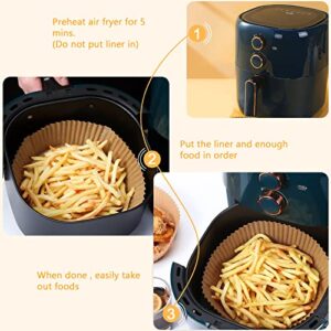 50pcs Air Fryer Disposable,Food Grade Parchment Paper, Water-proof, Oil-proof, Non-stick Disposable Paper Liners, Perfect for Air Fryer, Oven and Microwave