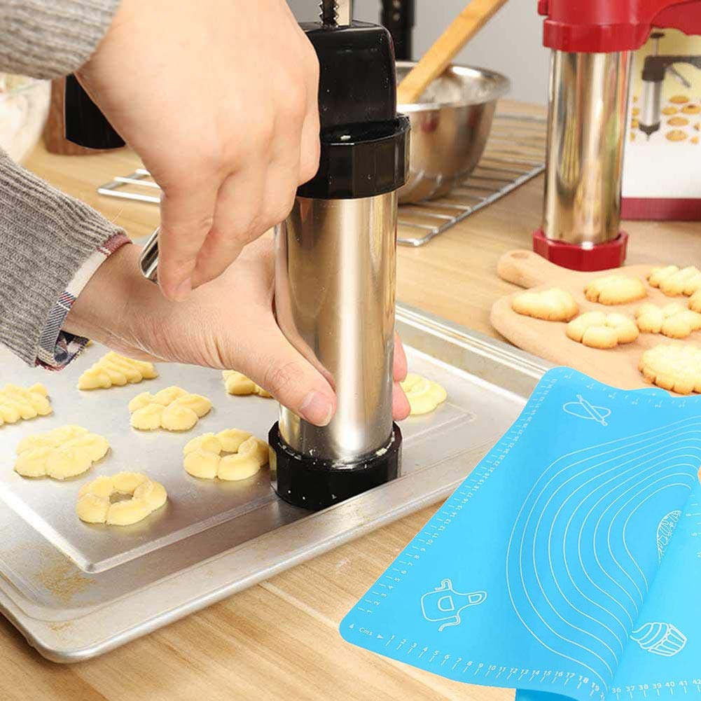 HM_ZL Cookie Press Gun Cupcake Filler Injector Stainless Steel DIY Biscuit Cookie Pastry Gun for Cake Decorating (25 Pieces)