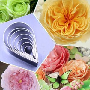 7pcs Rose Petal Cutter Set Gum Paste Fondant Cake Cutters Decorating Tools