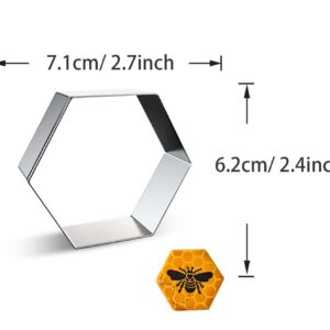 WJSYSHOP Beehive Honeycomb Hexagon Shape Cookie Cutter - B