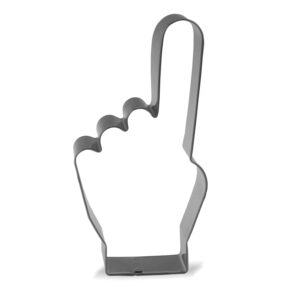 keewah foam finger cookie cutter, 5.1 x 2.6 inch, stainless steel