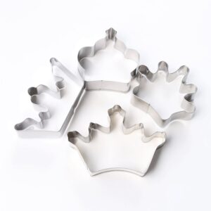 Mini Cookie Cutter 4 Pcs/Set Crown King Queen Prince Princess Shapes Stainless Steel Cookie Cutter Fondant Cutter-Tiny£¨2.5-3.6¡±£