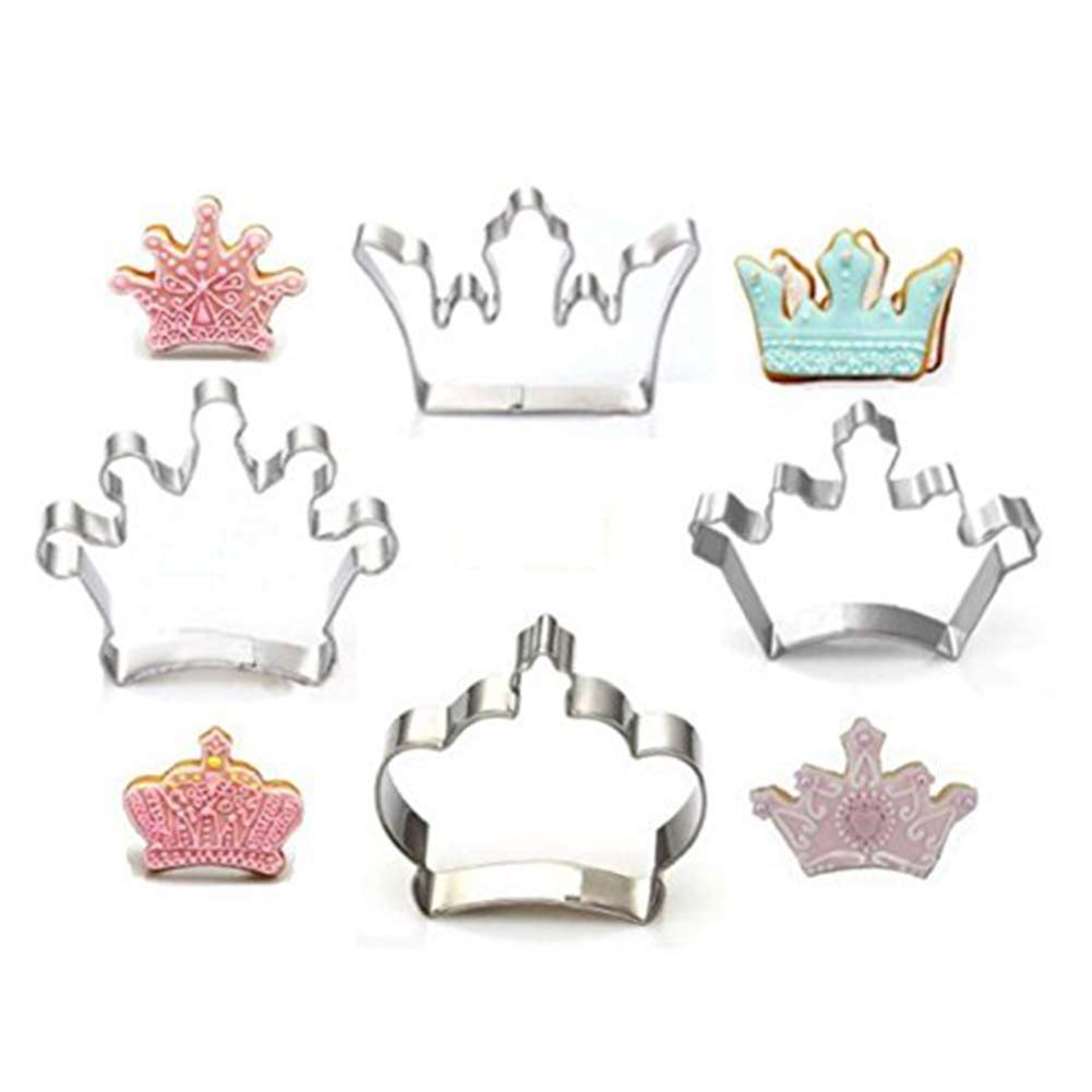 Mini Cookie Cutter 4 Pcs/Set Crown King Queen Prince Princess Shapes Stainless Steel Cookie Cutter Fondant Cutter-Tiny£¨2.5-3.6¡±£