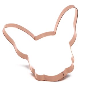 French Bulldog Face Dog Cookie Cutter 4.5 X 4.5 inches - Handcrafted Copper Cookie Cuter by The Fussy Pup