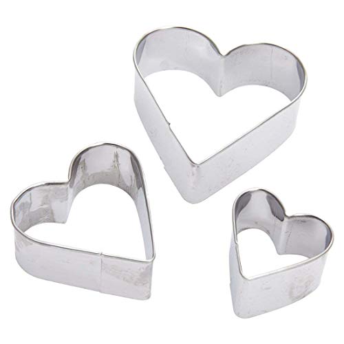 Cookie Cutters - Heart Cut Outs/heart Cookie Cutters,set Of 3 Baking Cake Fondant Sugarcraft Pastry Decoration