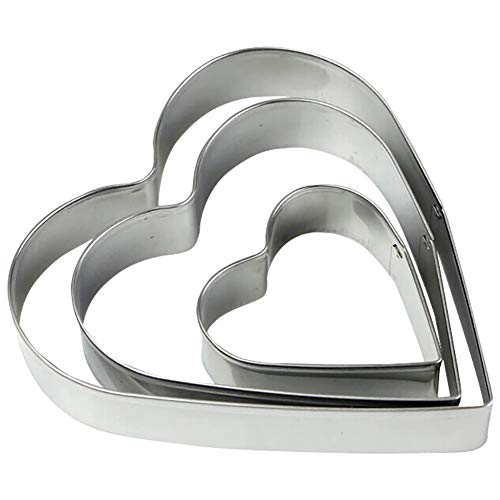 Cookie Cutters - Heart Cut Outs/heart Cookie Cutters,set Of 3 Baking Cake Fondant Sugarcraft Pastry Decoration