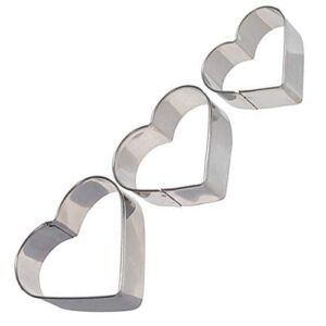 Cookie Cutters - Heart Cut Outs/heart Cookie Cutters,set Of 3 Baking Cake Fondant Sugarcraft Pastry Decoration