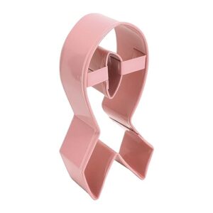 R & M Polyresin Coated Ribbon Cookie Cutter, 3.75-Inch, Pink