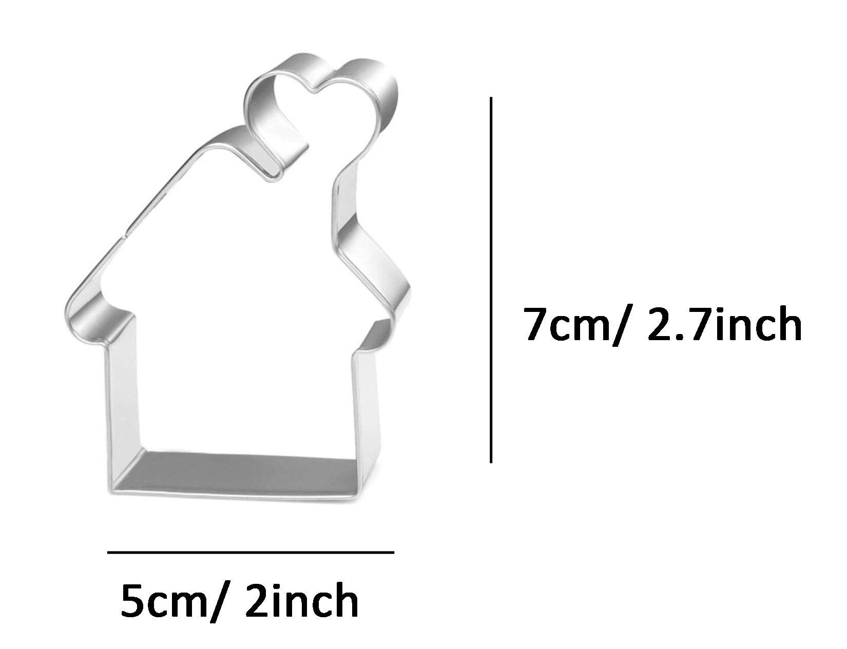 WJSYSHOP Love House Shape Cookie Cutter