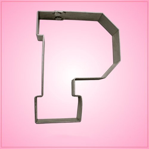 Varsity Letter P Cookie Cutter 4.25 inch (metal) aluminum