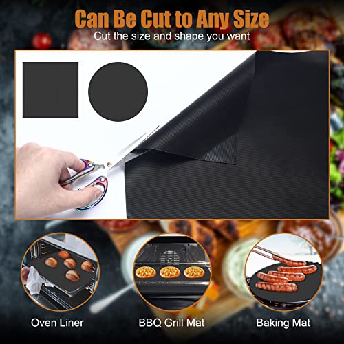 Oven Liners for Bottom of Oven 12 Pcs Large Reusable Oven Liner Mat for Bottom of Electric or Gas Heavy Duty Non Stick Oven Toaster Oven Microwave Stove Grill, 23.62 x 15.75 Inch