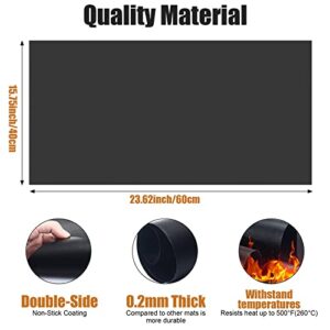 Oven Liners for Bottom of Oven 12 Pcs Large Reusable Oven Liner Mat for Bottom of Electric or Gas Heavy Duty Non Stick Oven Toaster Oven Microwave Stove Grill, 23.62 x 15.75 Inch