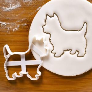 Set of 2 West Highland White Terrier cookie cutters (Design: Face and Silhouette), 2 pieces - Bakerlogy