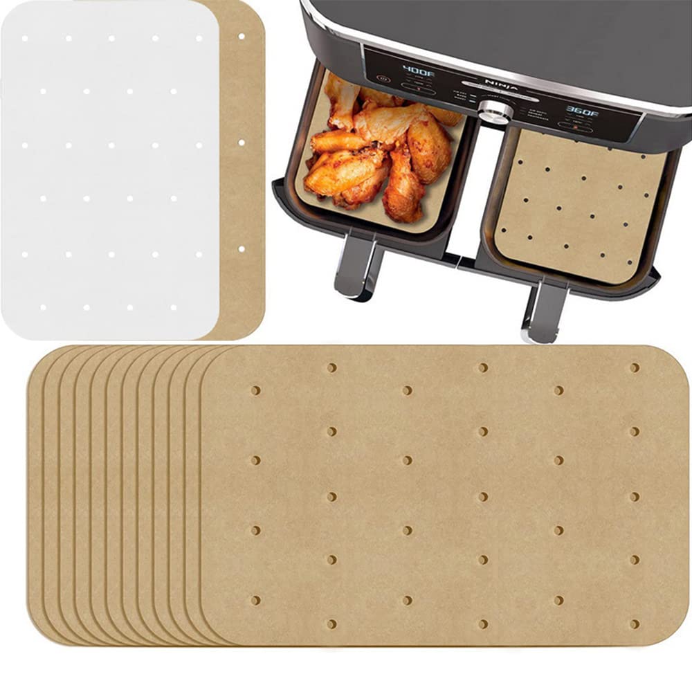 150 Pcs Air Fryer Parchment Paper Liners Unbleached Square Air Fryer Paper Liners Square Air Fryer Liners for Oven Microwave Bamboos Steaming Basket Steamers Cake Pan