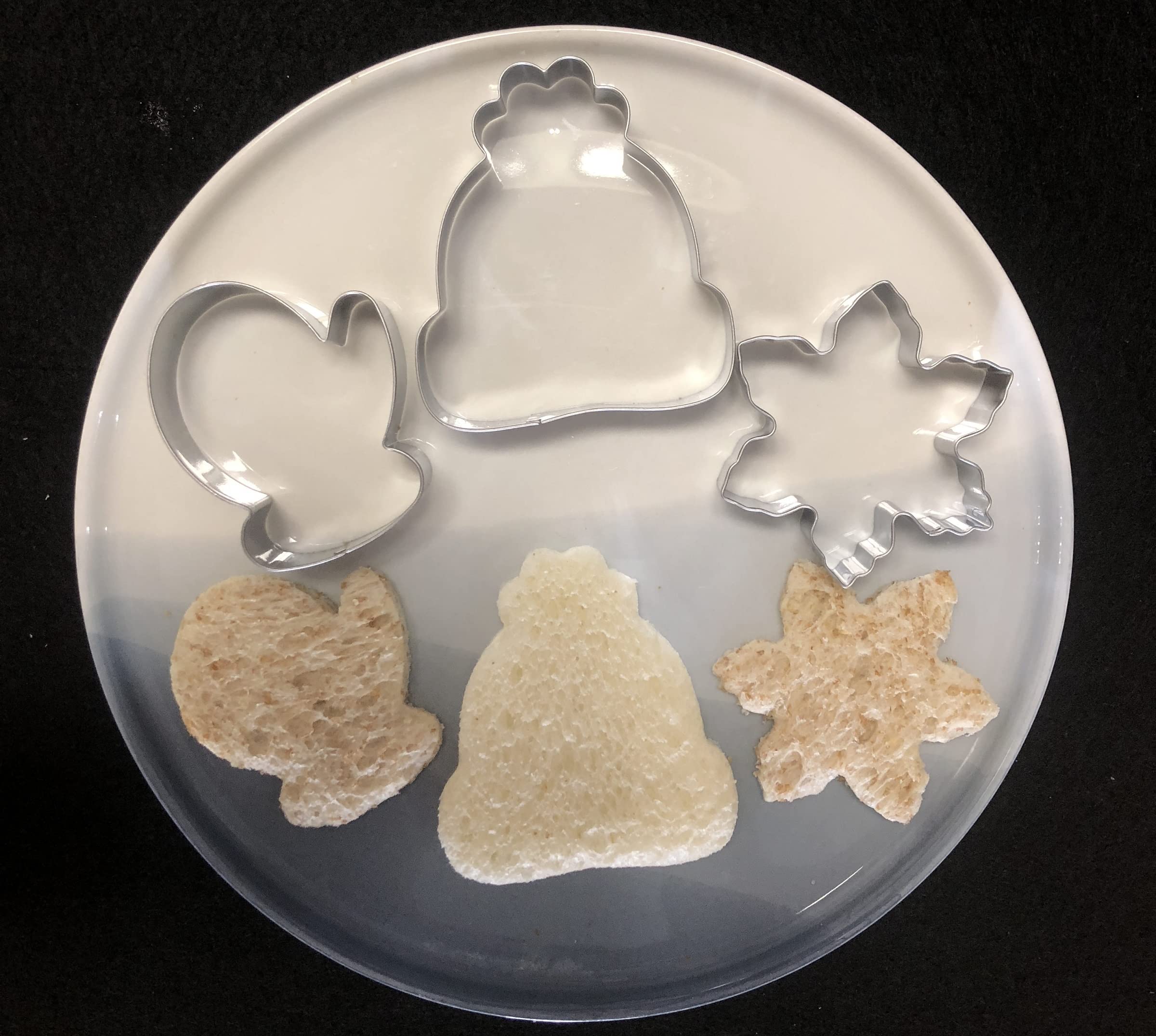 LUBTOSMN New Winter Christmas Cookie Cutter Set-5 Piece-Ugly Sweater, Hat, Mitten, Snowflake, Coffee Mug Cookie Fondant Biscui Cutters for Ugly Vintage Christmas Thanksgiving