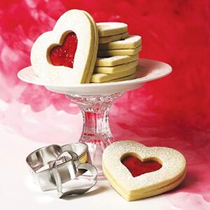 Heart Cookie Cutters 5-Pc. Set Made in USA by Ann Clark, 5", 4.25", 4", 3.5", 3"