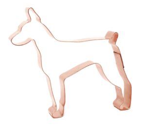 no. 1 doberman pinscher copper dog cookie cutter