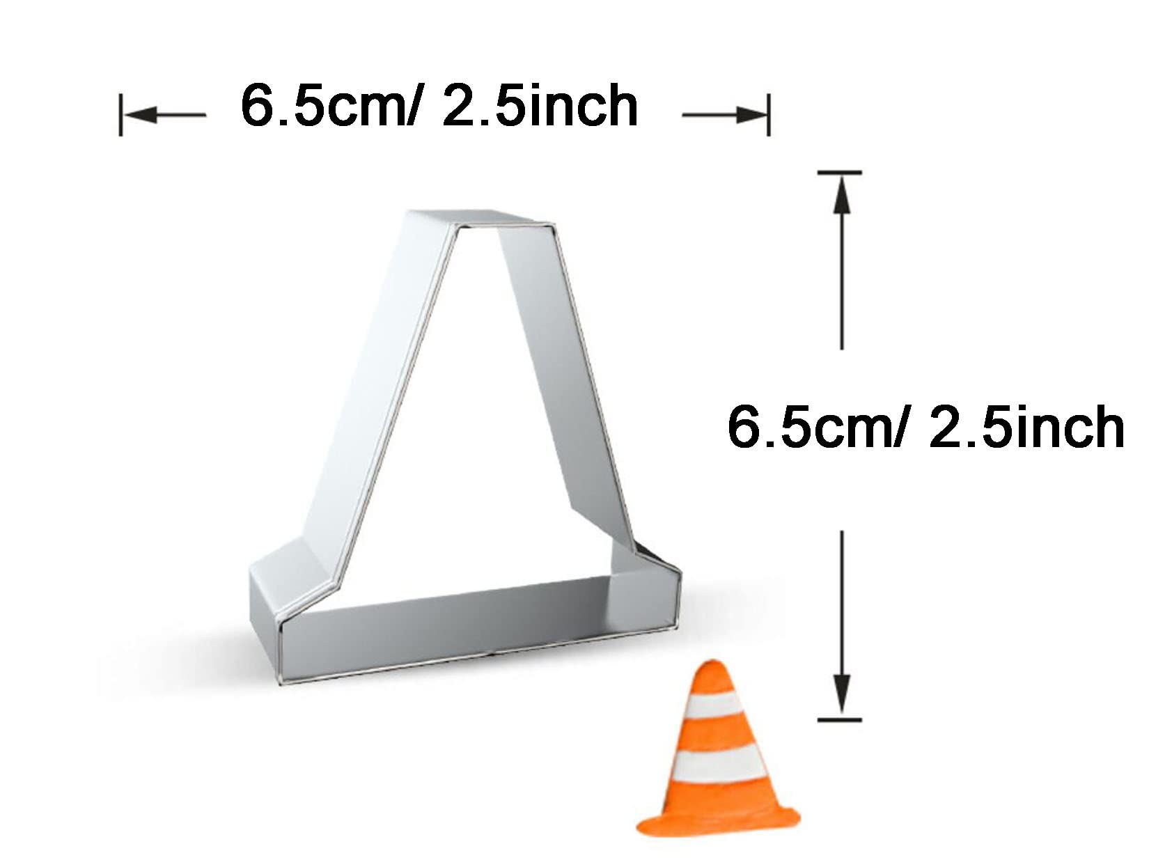 WJSYSHOP Traffic Road Cone Shape Cookie Cutter