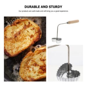 Tofficu Youdunzi Mold Muffin Frying Pan Mini Pancake Mold Cheese Its Crackers Bunuelera Iron Rossette Frying Making Wooden Cooking Utensils Fried Snack Mold Wood Biscuit Kitchen Supplies