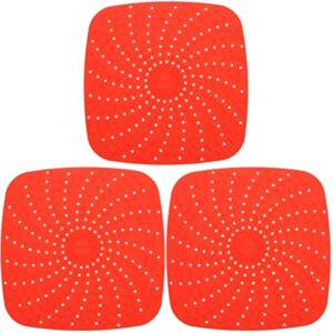 hemoton air 3pcs kitchen patch parchment reusable silicone liners: trivet with fryer cm replacement gadget steamer non- pad practical holders non home baking tool useful grade tray