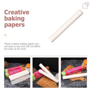 Hemoton 1 Roll Baking Paper Parchment Liner Oven Paper Toast Paper Grill Pan Paper Air Fryer Papers Precut Baking Bread Cooking Paper Baking Parchment Cookie Sheet Nonstick Silicone Paper