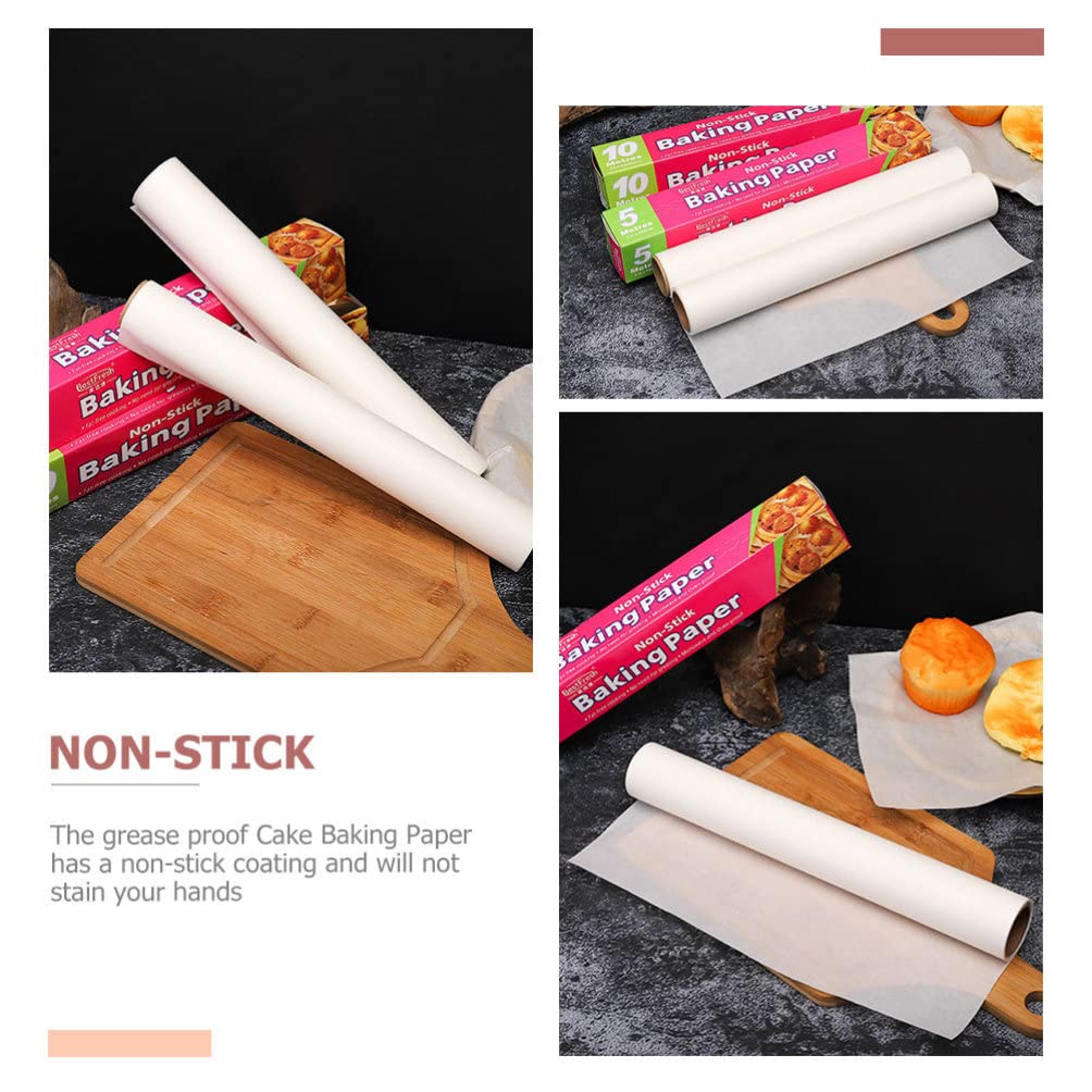 Hemoton 1 Roll Baking Paper Parchment Liner Oven Paper Toast Paper Grill Pan Paper Air Fryer Papers Precut Baking Bread Cooking Paper Baking Parchment Cookie Sheet Nonstick Silicone Paper