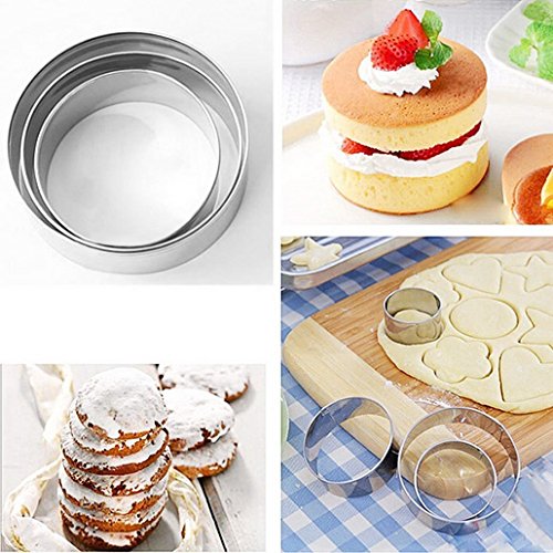 Cookie Cutters Pastry Biscuit Cutters, 12 Pcs Metal Stainless Steel Heart Star Circle Flower Shaped Mould