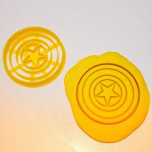 T3D Cookie Cutters Inspired by Captain Shield America Cookie Cutter, Suitable for Cakes Biscuit and Fondant Cookie Mold for Homemade Treats, 3.48 in x 3.48 in x 0.55 in