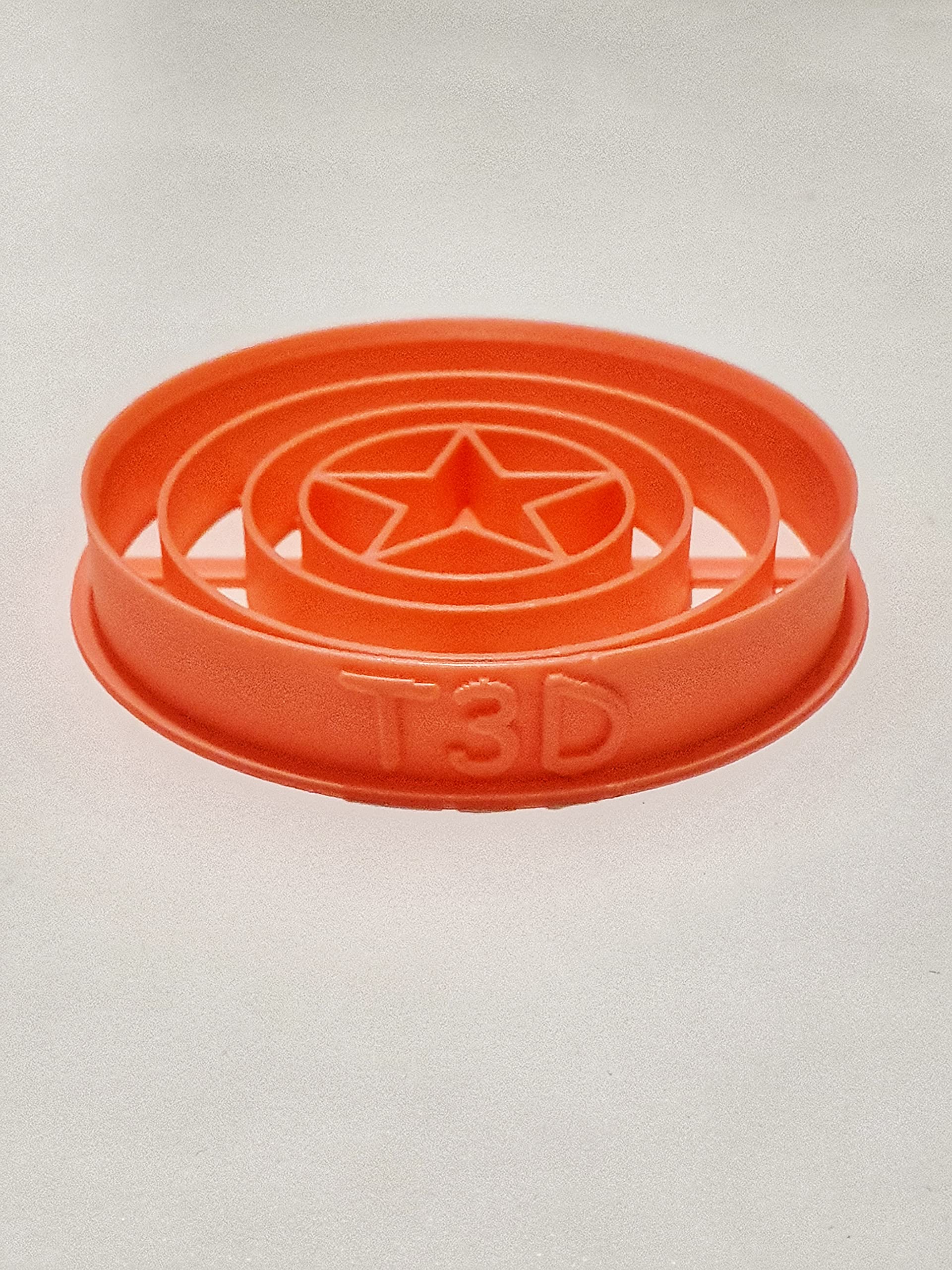 T3D Cookie Cutters Inspired by Captain Shield America Cookie Cutter, Suitable for Cakes Biscuit and Fondant Cookie Mold for Homemade Treats, 3.48 in x 3.48 in x 0.55 in