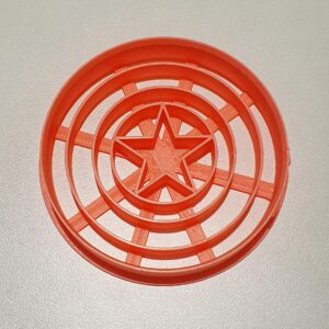 T3D Cookie Cutters Inspired by Captain Shield America Cookie Cutter, Suitable for Cakes Biscuit and Fondant Cookie Mold for Homemade Treats, 3.48 in x 3.48 in x 0.55 in