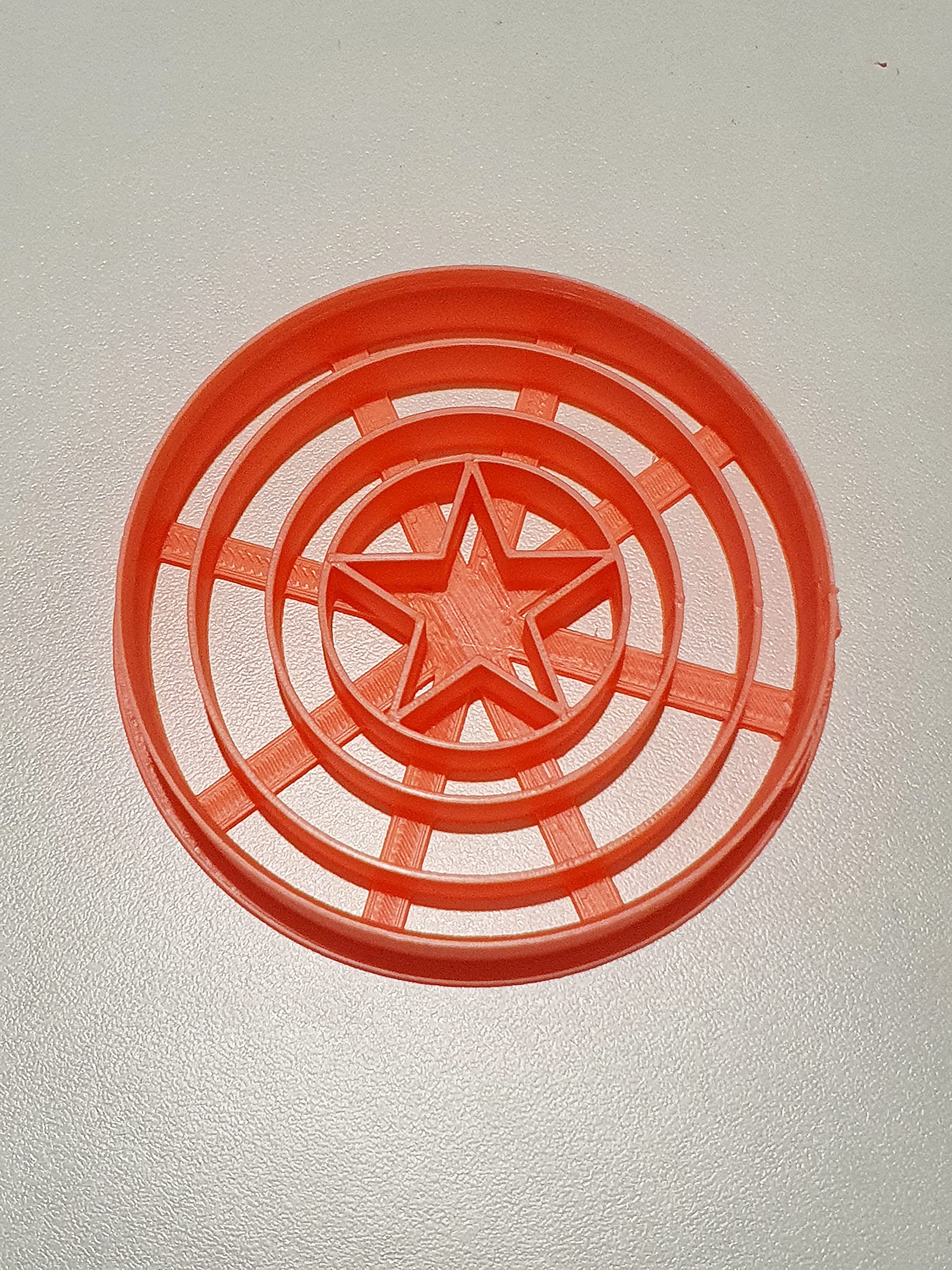 T3D Cookie Cutters Inspired by Captain Shield America Cookie Cutter, Suitable for Cakes Biscuit and Fondant Cookie Mold for Homemade Treats, 3.48 in x 3.48 in x 0.55 in