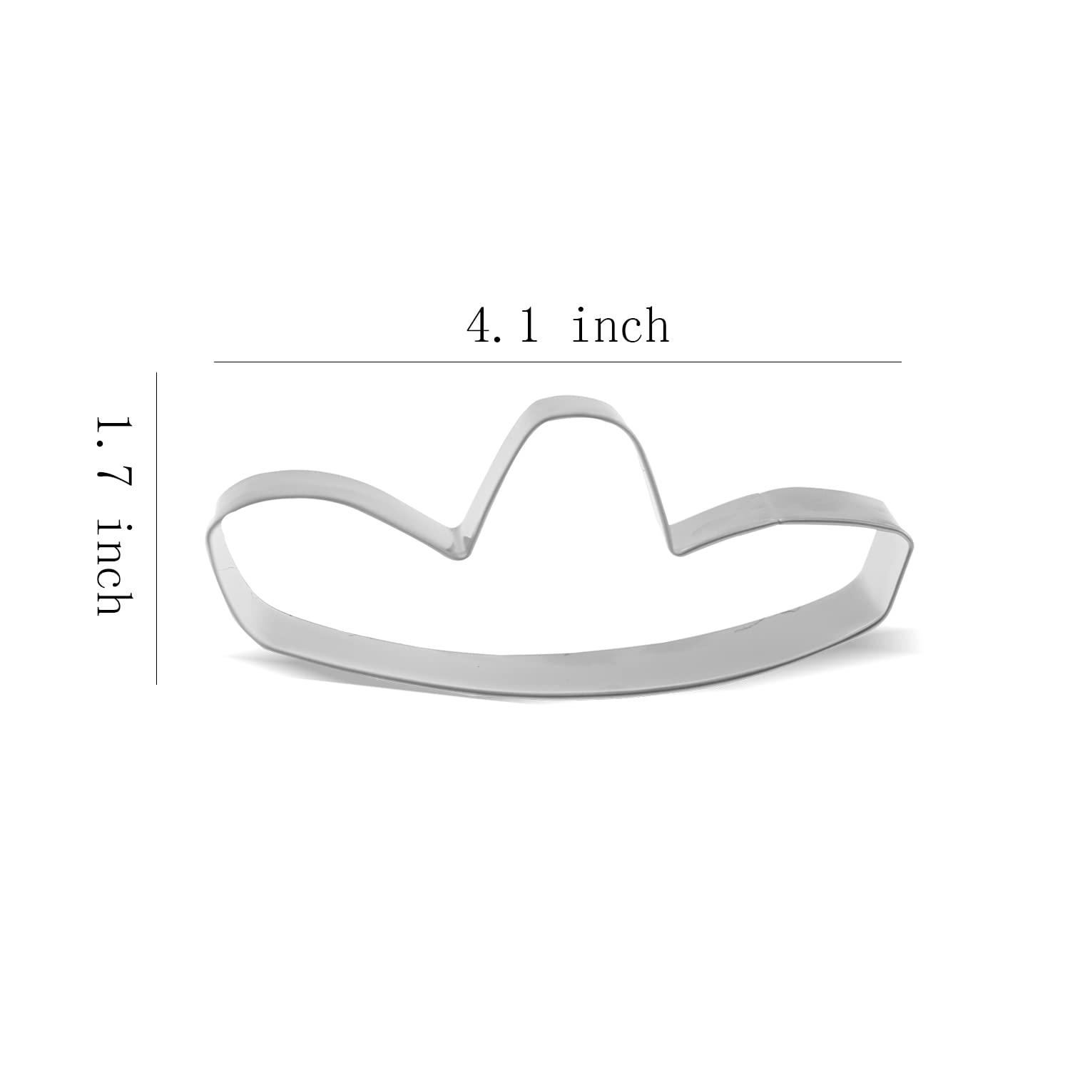 Keewah Sombrero Hat Cookie Cutter - 4.1 x 1.7 inch - Stainless Steel