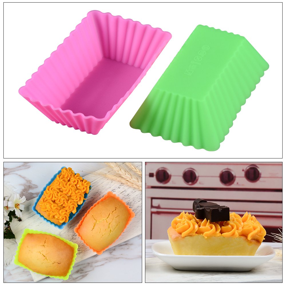 48 Pack Silicone Baking Cups Cupcake Liners - Reusable Silicone Molds Including Round, Rectanguar, Square, Flower BPA Free Food Grade Silicone