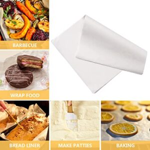 Nax Caki 100Pcs 14x10 Inches Deli Wax Paper Sheets high temperature resistant, waterproof and greaseproof baking paper,for cookie Baking, Cooking, Grilling, Frying, Bread Cup Cake Cookie (White)